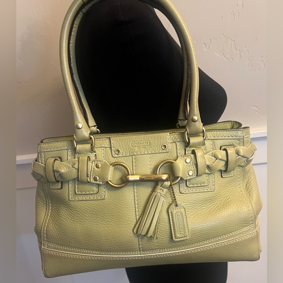 Coach | Bags | Coach Hampton Leather Carryall Satchel | Poshmark